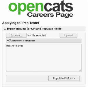 XML External Entity Injection (XXE) in OpenCats Applicant Tracking ...